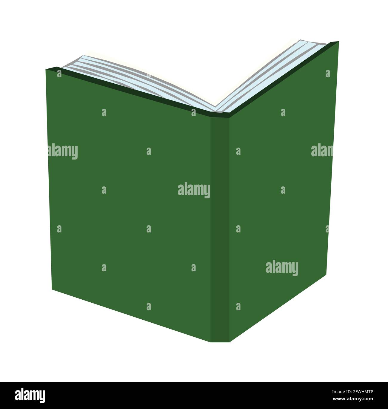 Open book green vector isolated on white background Stock Vector Image ...