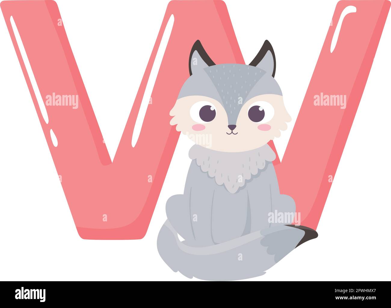 wolf animal alphabet Stock Vector Image & Art - Alamy