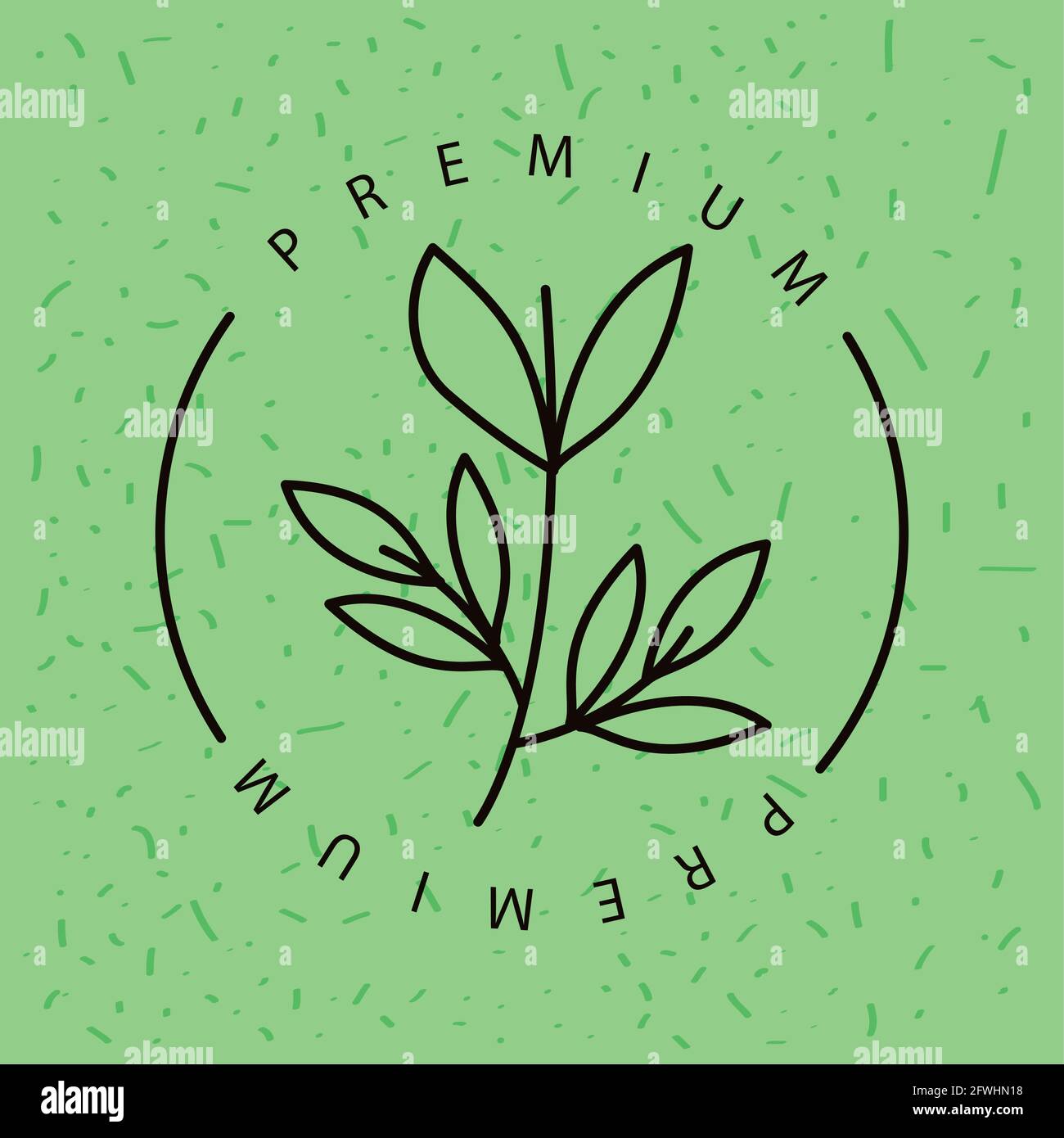 nature premium stamp with leafs Stock Vector Image & Art - Alamy