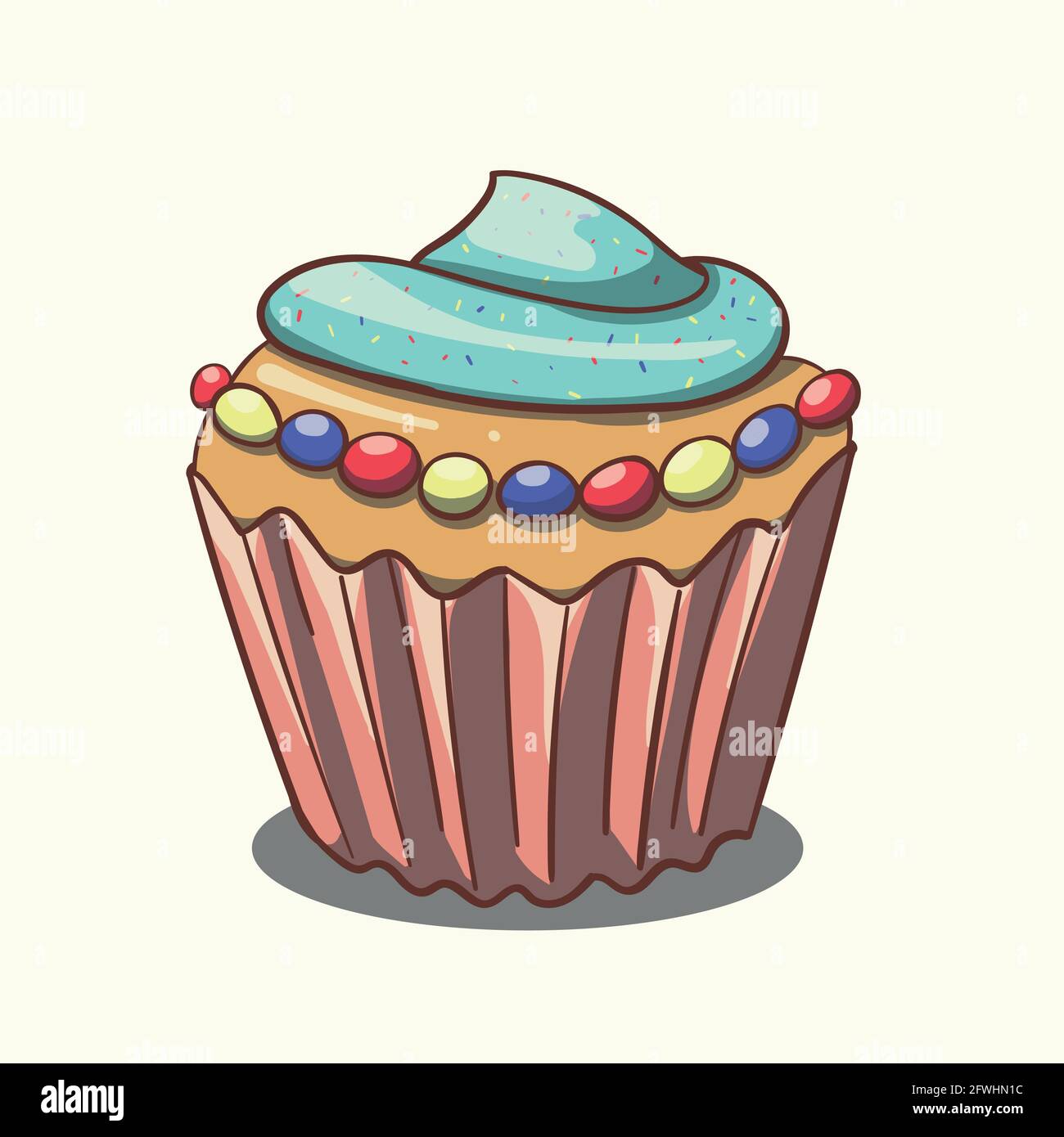 Decorated bun Stock Vector Images - Alamy