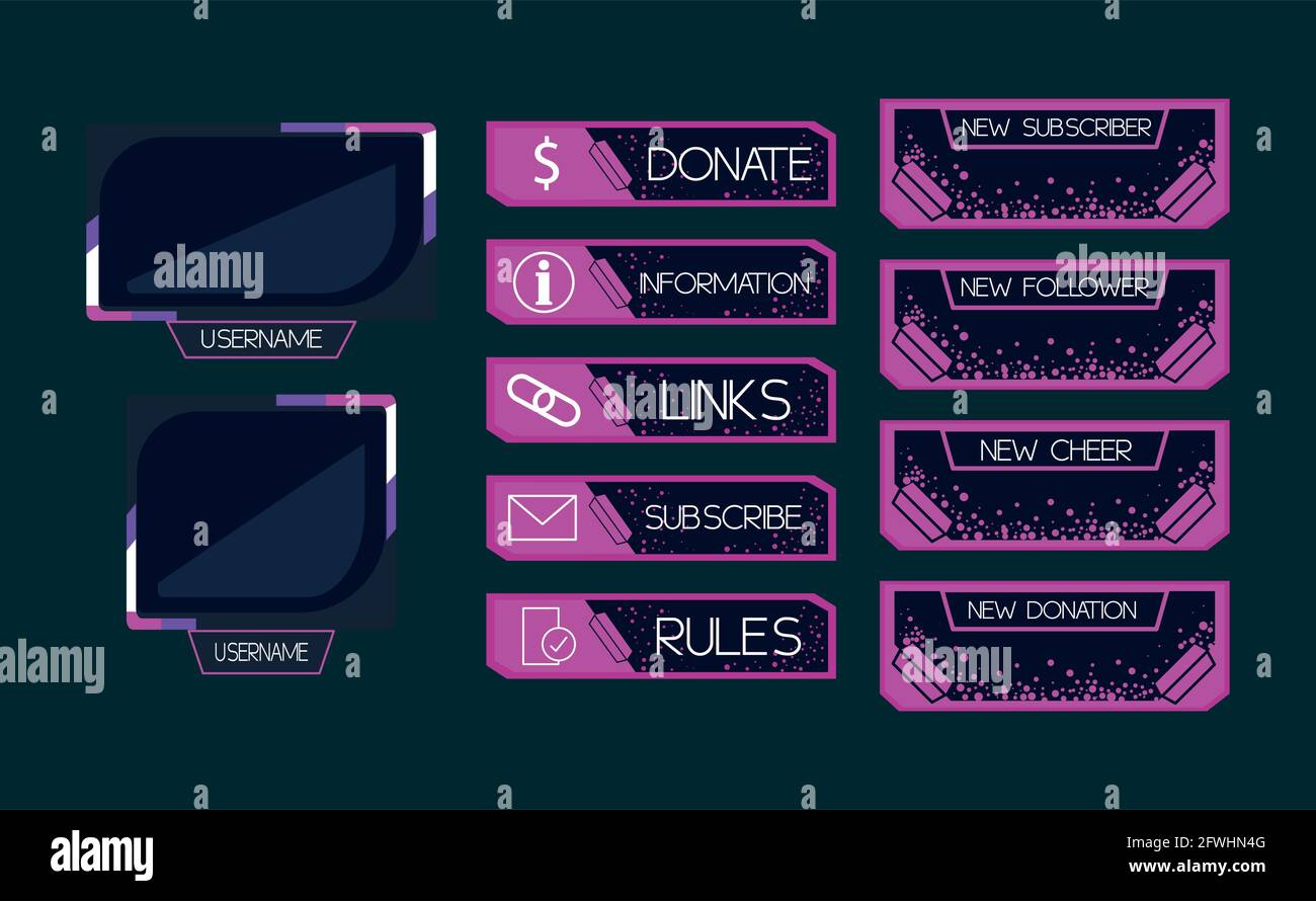 eleven streaming templates Stock Vector Image & Art - Alamy