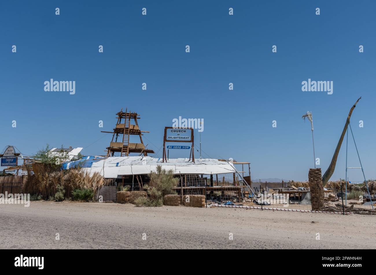 Church of Enlightenment in Slab City, Southern California Stock Photo ...