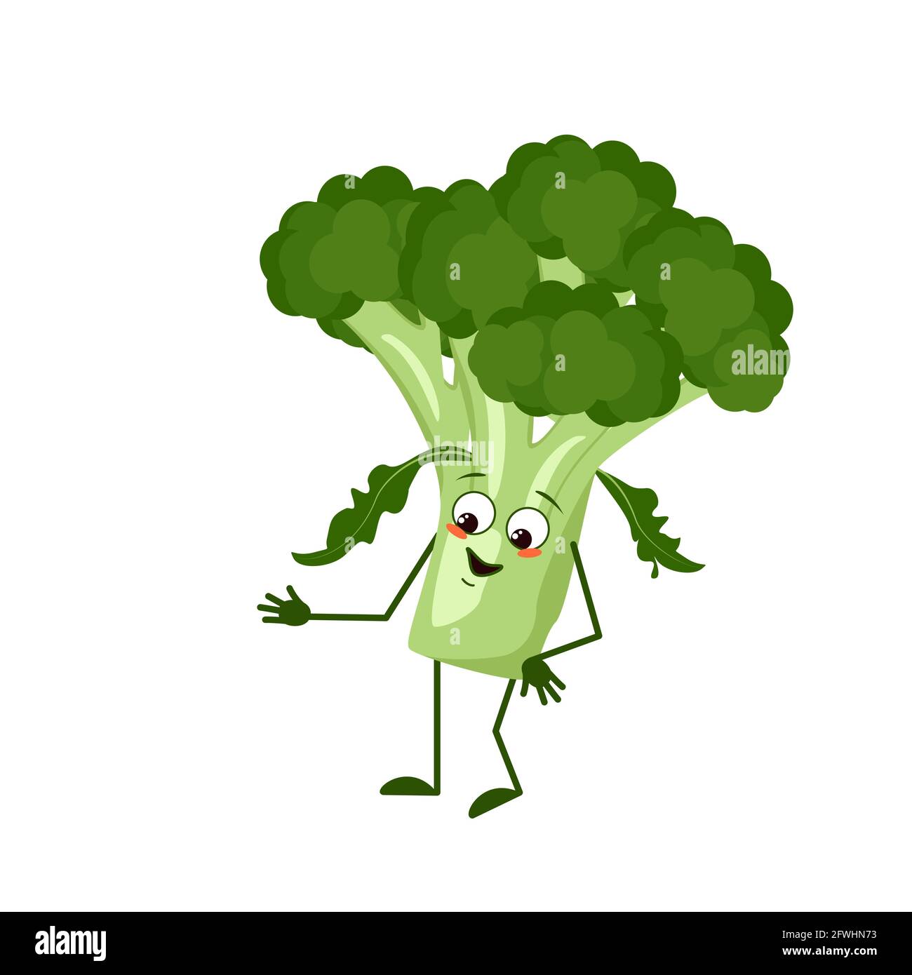 Cartoon Broccoli With Face