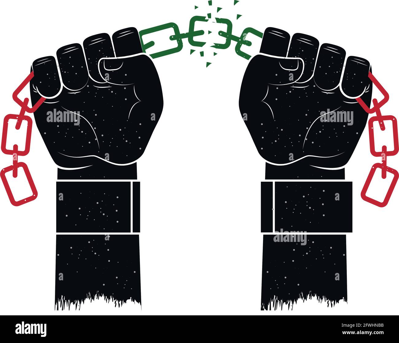 juneteenth hands chains Stock Vector Image & Art - Alamy