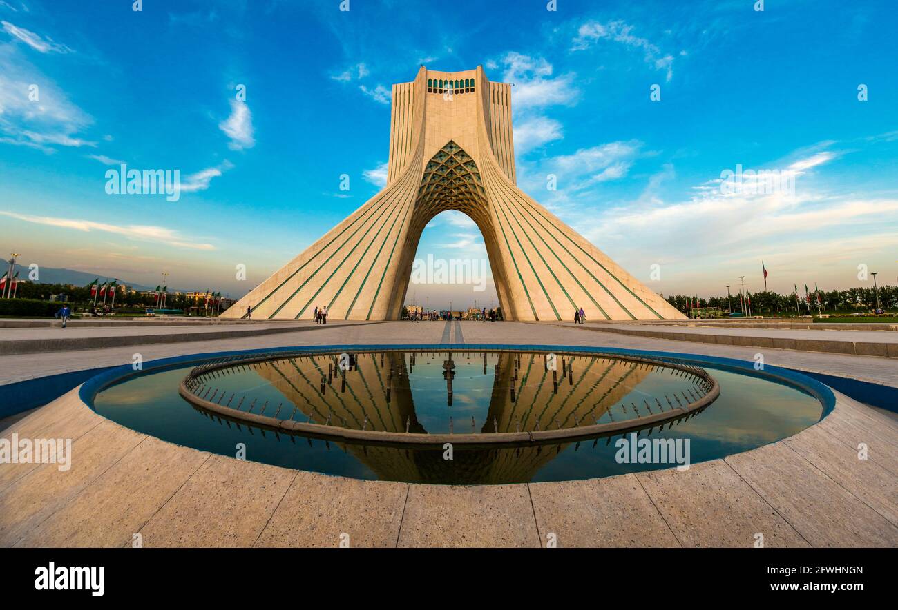 The Azadi Tower is a monument located at Azadi Square in Tehran, Iran ...