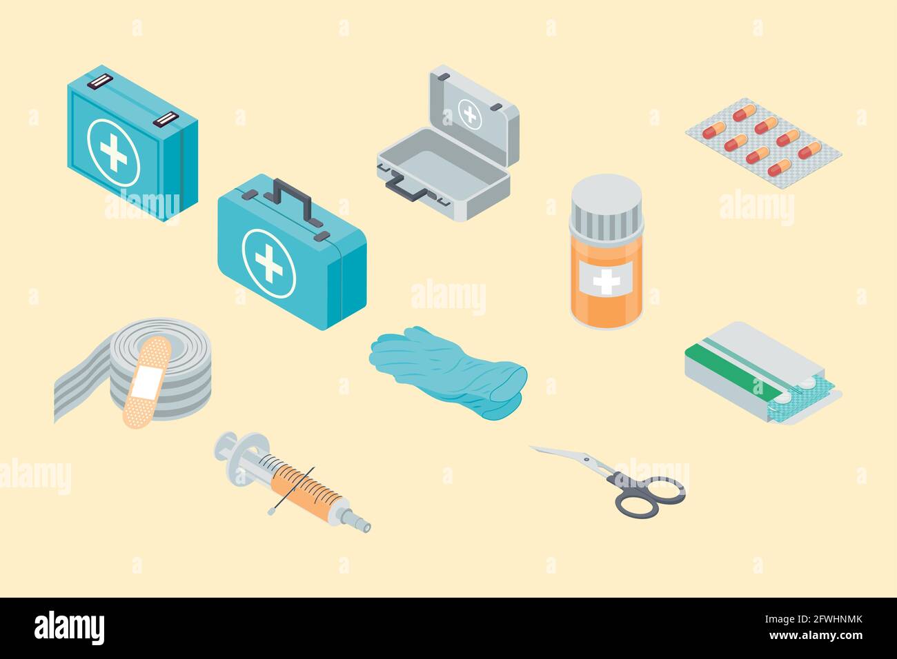 First aid kit bottle Cut Out Stock Images & Pictures - Alamy