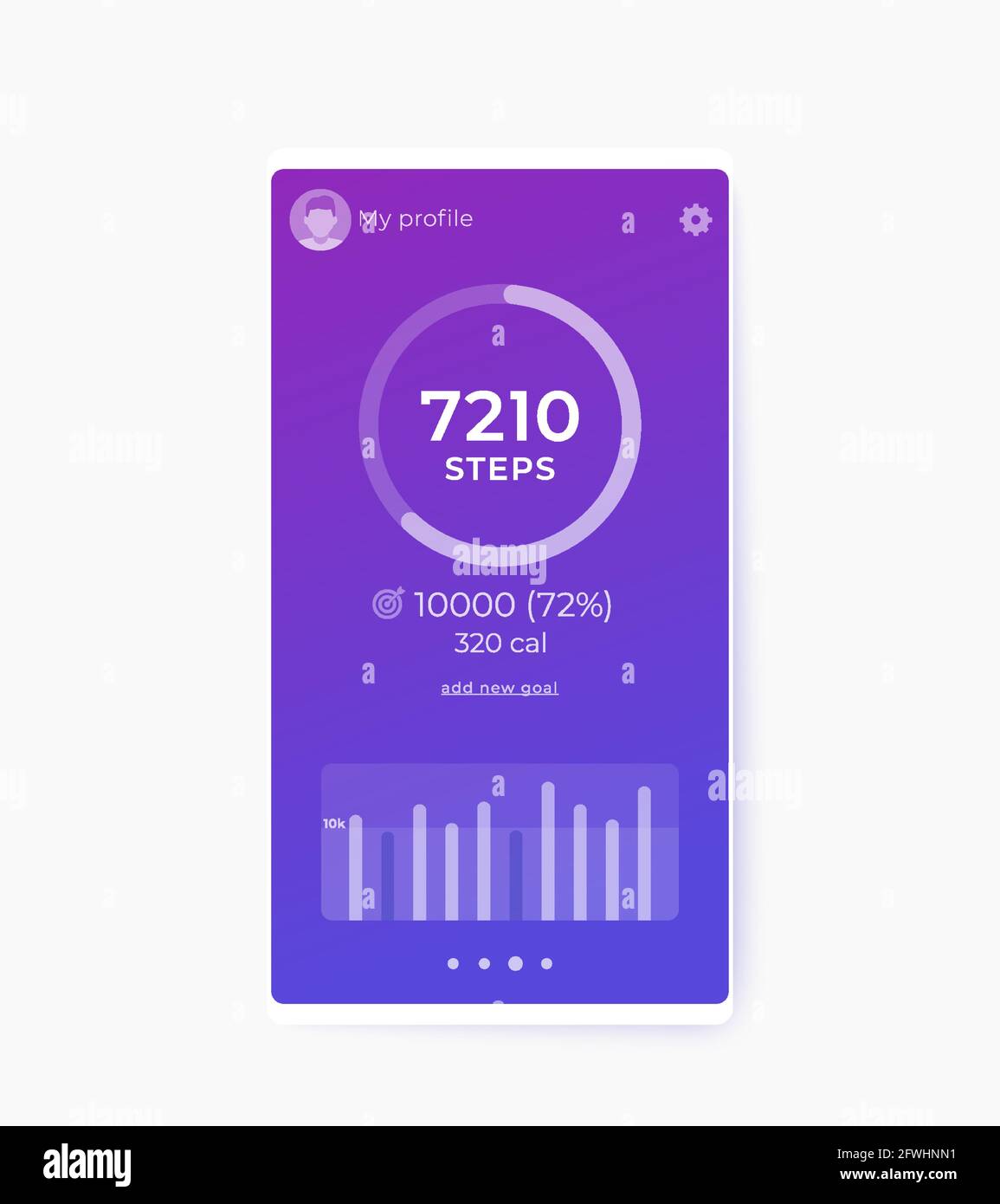 Fitness app, activity tracker and step counter ui Stock Vector Image ... Fitness app, activity tracker and step counter ui Stock Vector Image ...