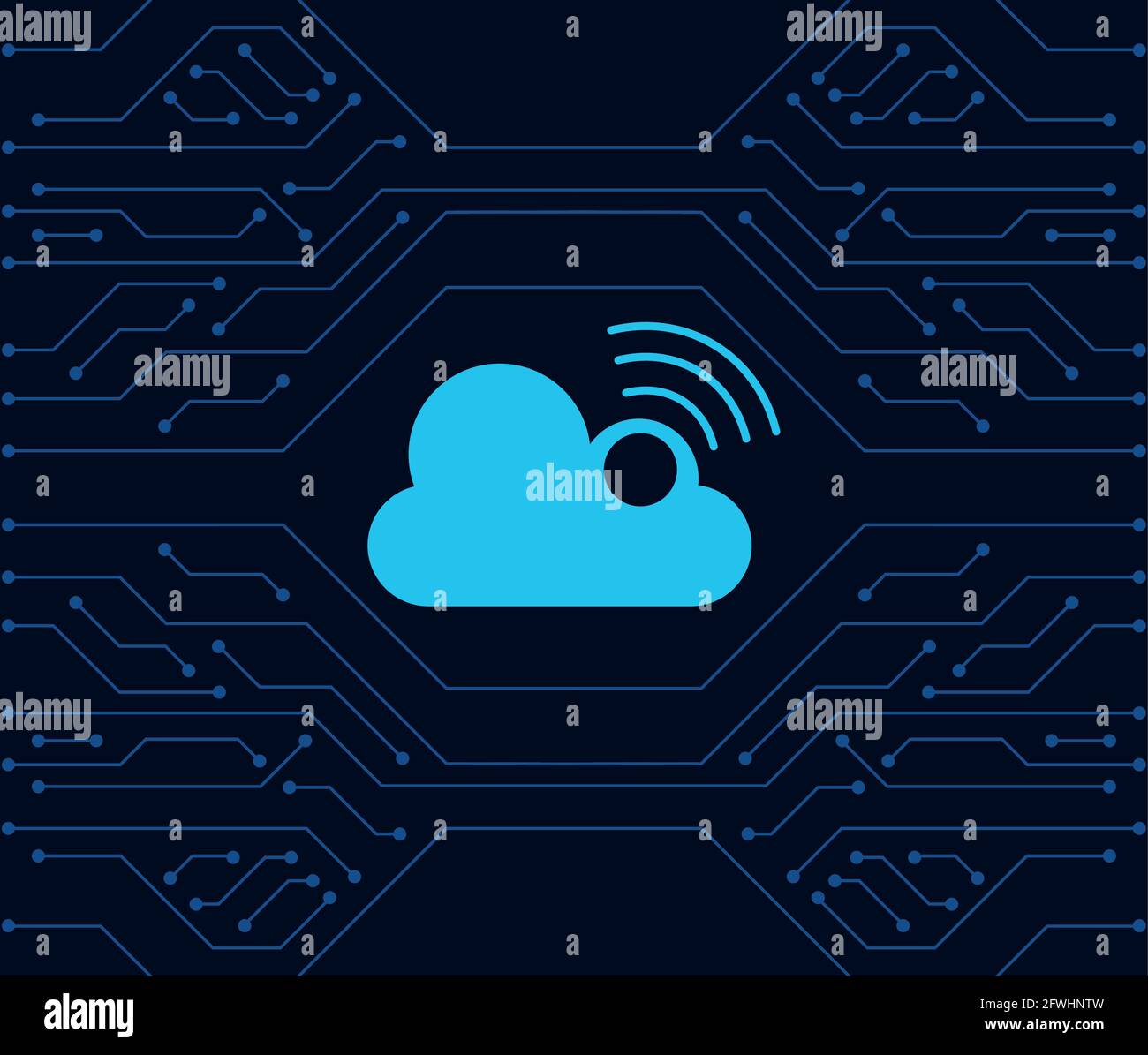 cloud computing in circuit Stock Vector Image & Art - Alamy