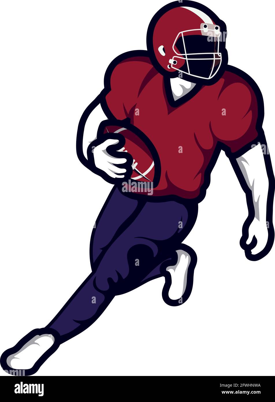 Running Football Player Clip Art