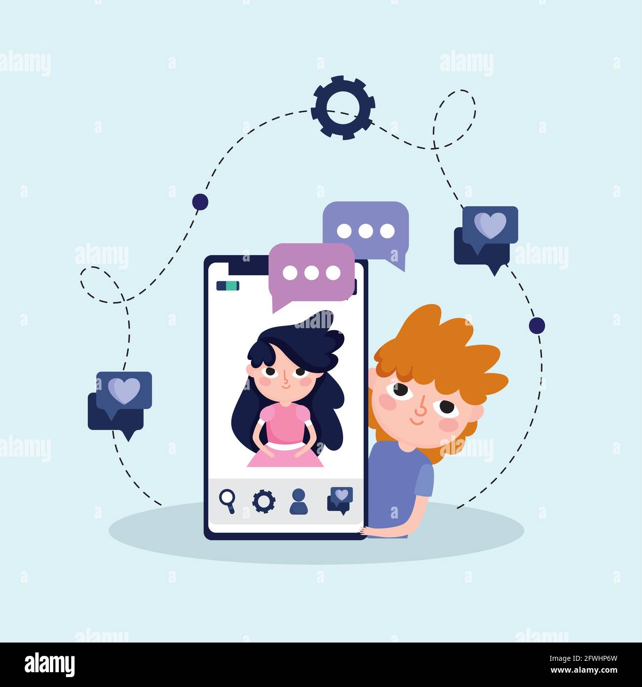 social media messages Stock Vector Image & Art - Alamy