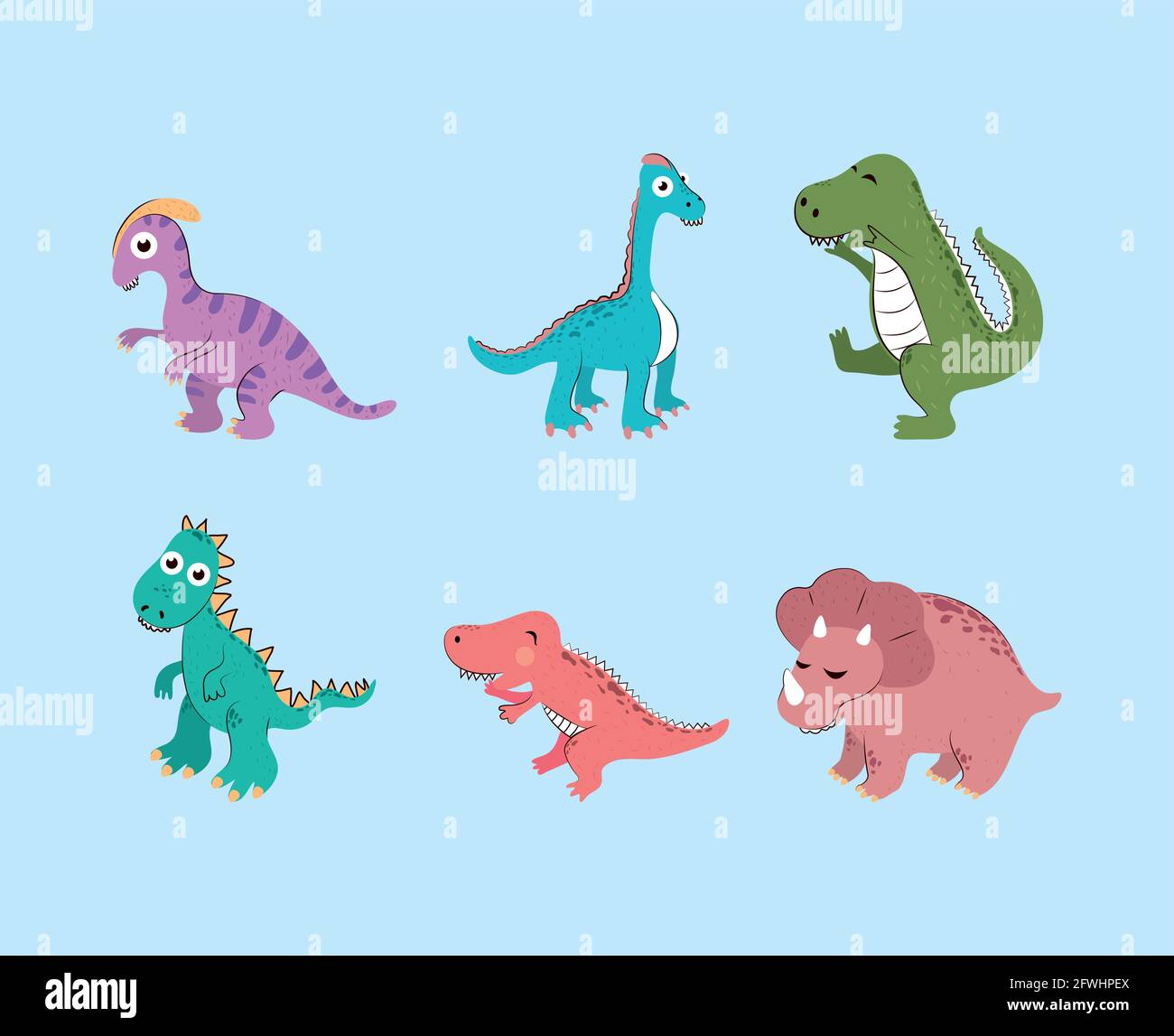 dinosaurs vector set Stock Vector Image & Art - Alamy