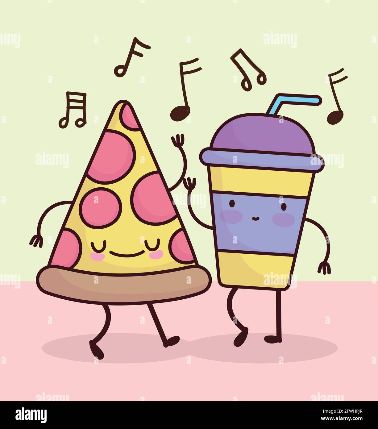 cute pizza soda Stock Vector Image & Art - Alamy