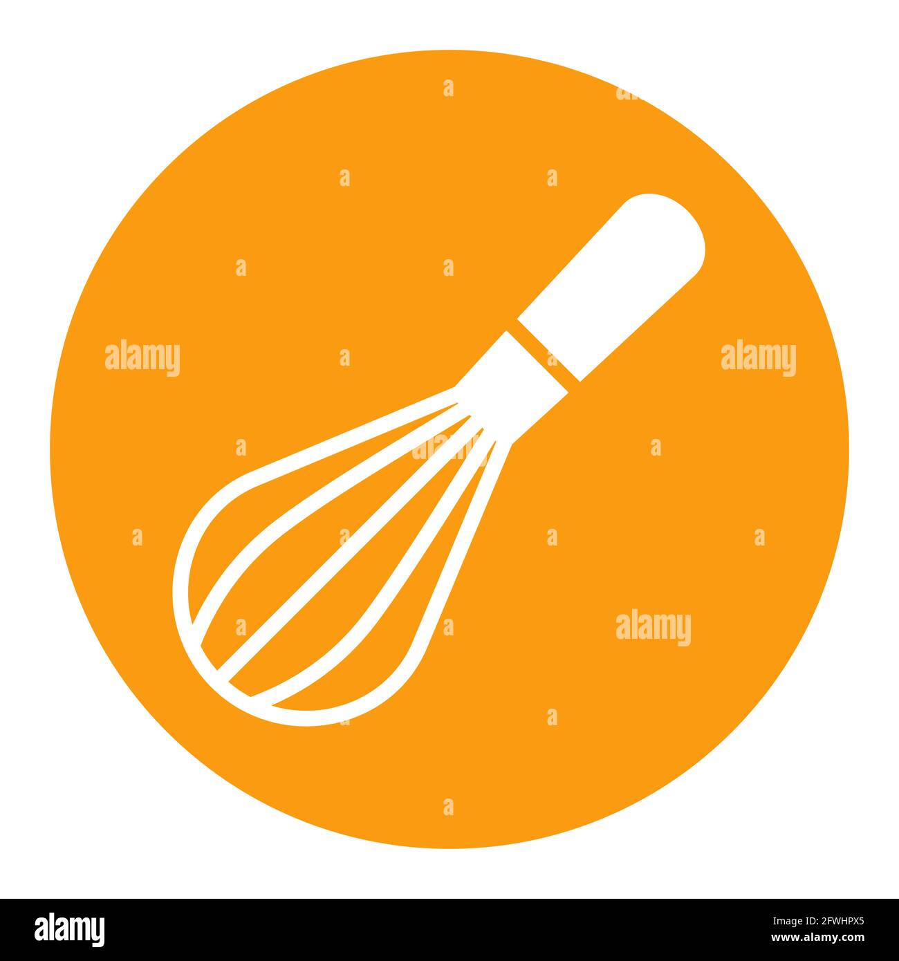 Balloon whisk for mixing and whisking vector white glyph icon. Kitchen ...