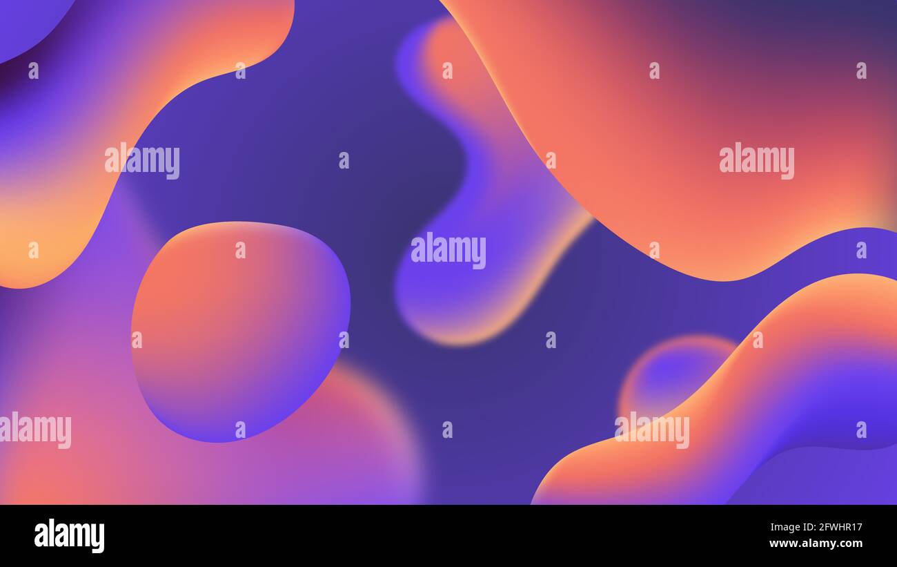 Abstract liquid gradient shapes design. Glowing and flowing design ...