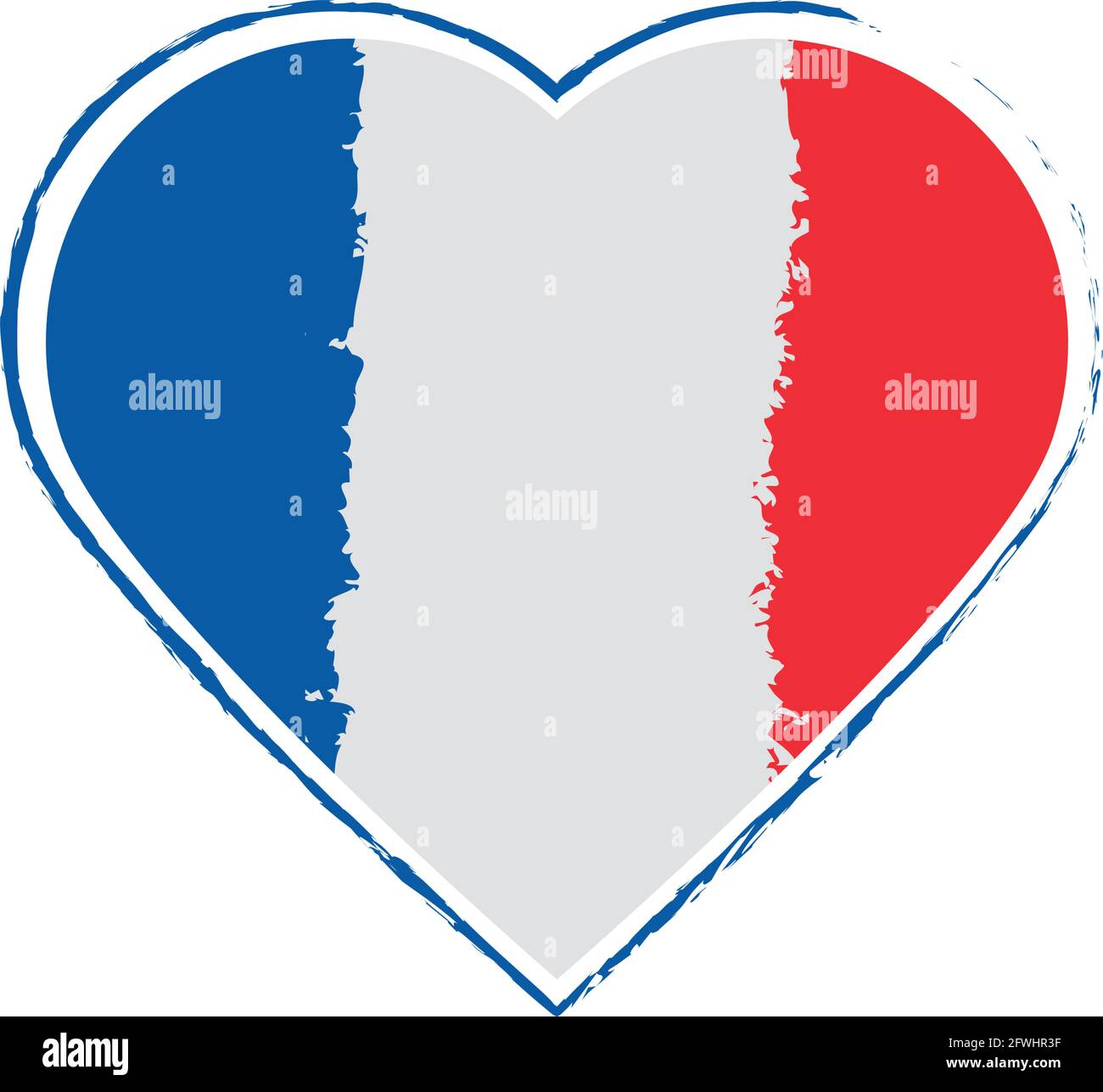 french flag in heart Stock Vector Image & Art - Alamy