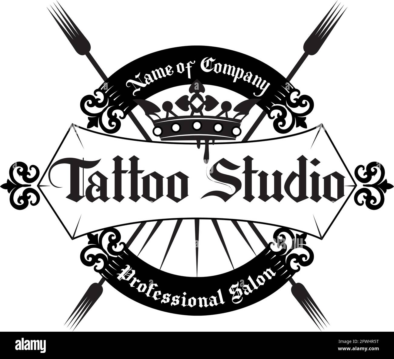 monochrome tattoo emblem Stock Vector Image & Art - Alamy