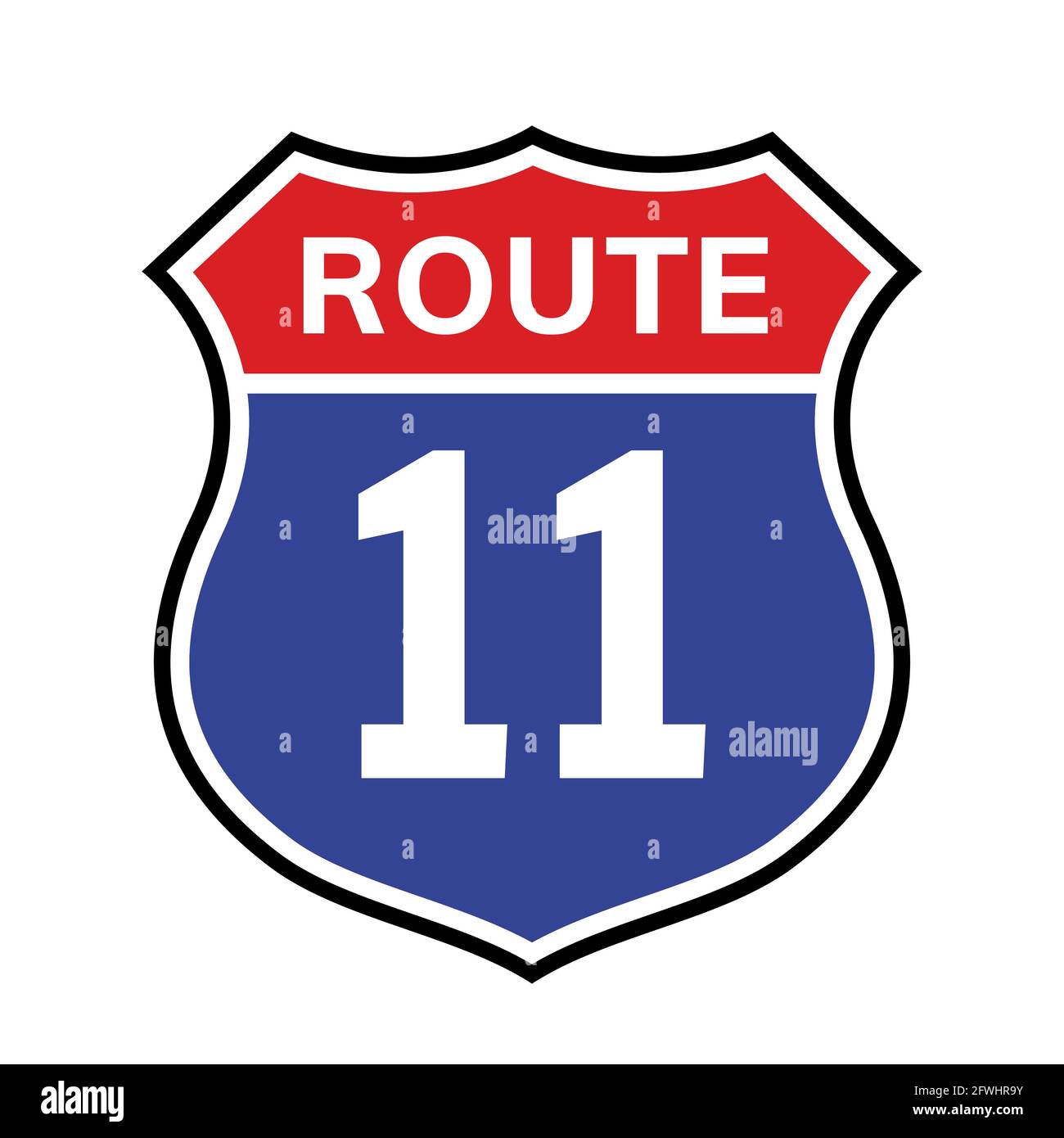 Old route 11 Stock Vector Images - Alamy