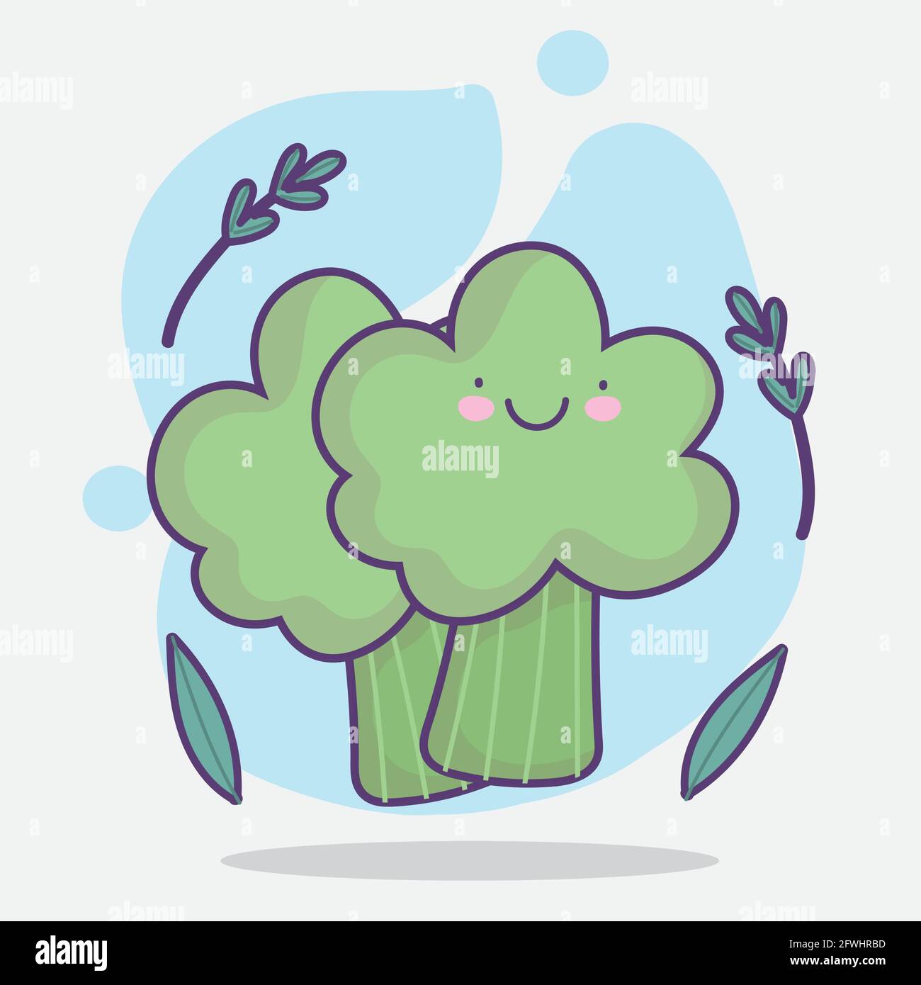 cute broccoli cartoon Stock Vector Image & Art - Alamy