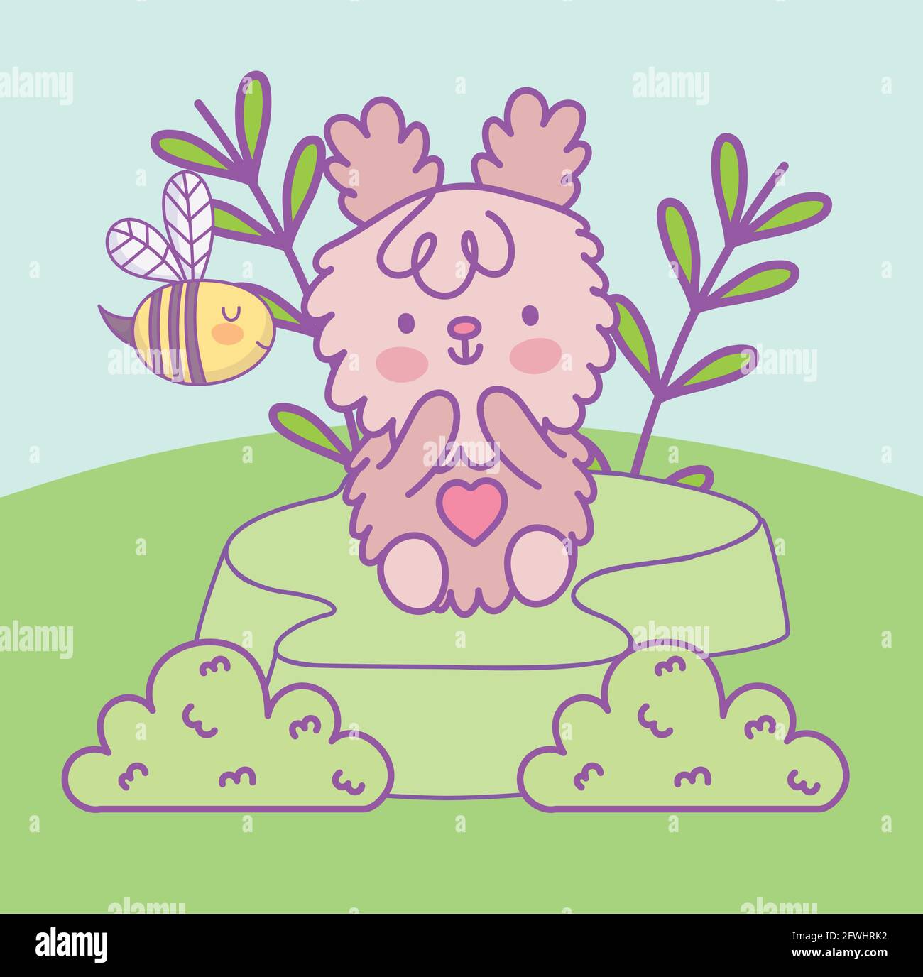cute fluffy animal Stock Vector Image & Art - Alamy
