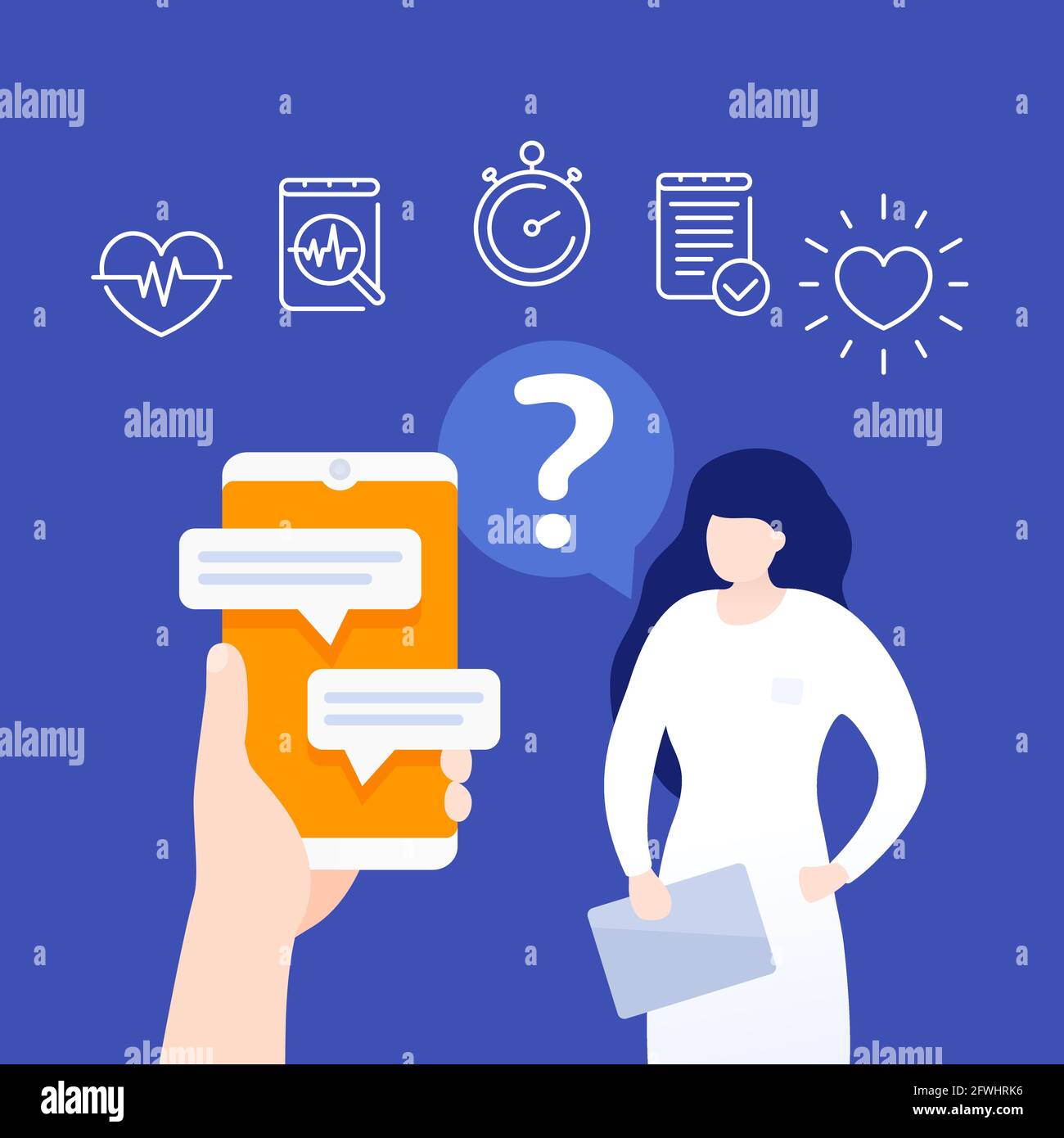 Online medical consultation, chat with doctor Stock Vector Image & Art ...