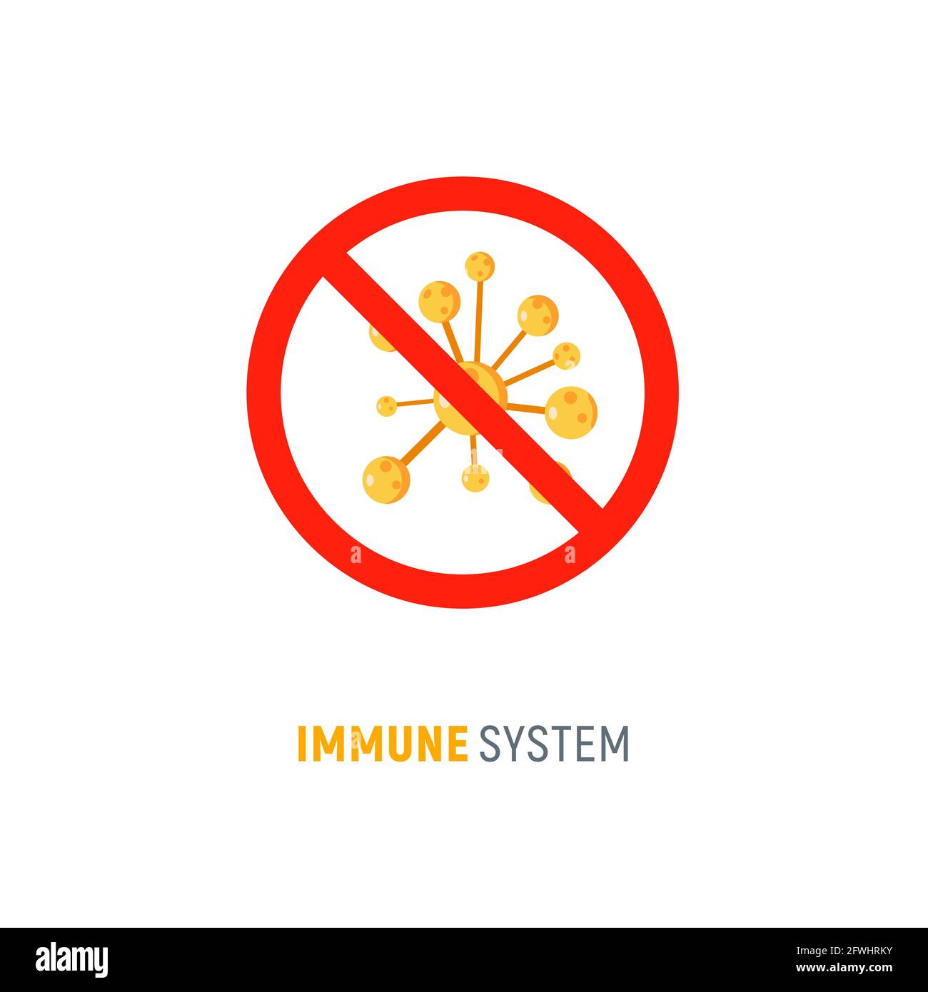 Immune bacteria system sign. Antibacterial virus sign. Immune ...