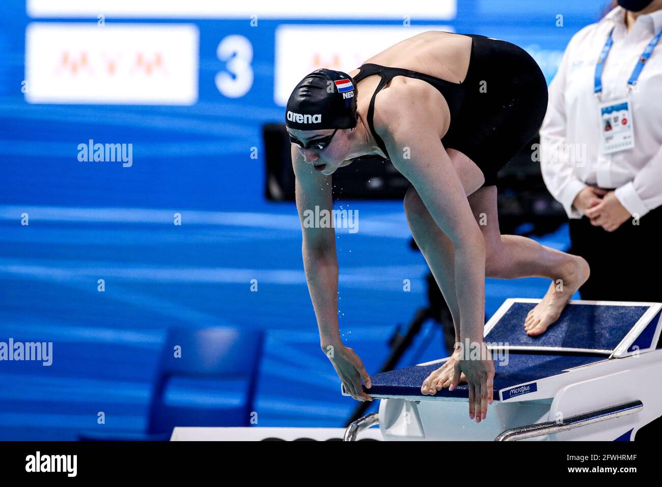 BUDAPEST, HUNGARY - MAY 22: Rosey Metz of the Netherlands competing at ...