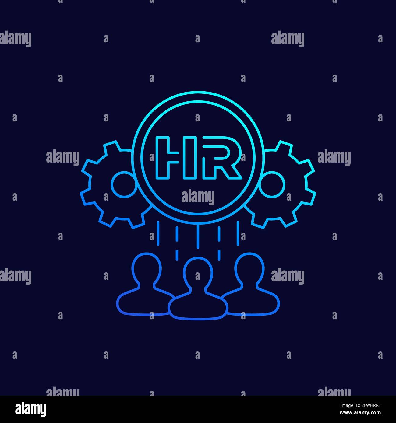 HR, Human Resource line icon, vector art Stock Vector Image & Art - Alamy
