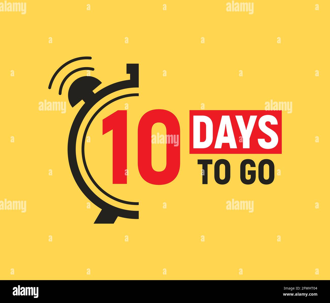 10 days to go last countdown icon. Ten days go sale price offer promo ...