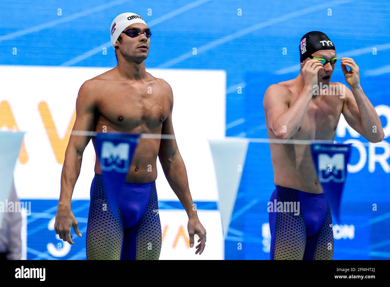 BUDAPEST, HUNGARY - MAY 22: Evgeny Rylov of Russia competing at the Men ...