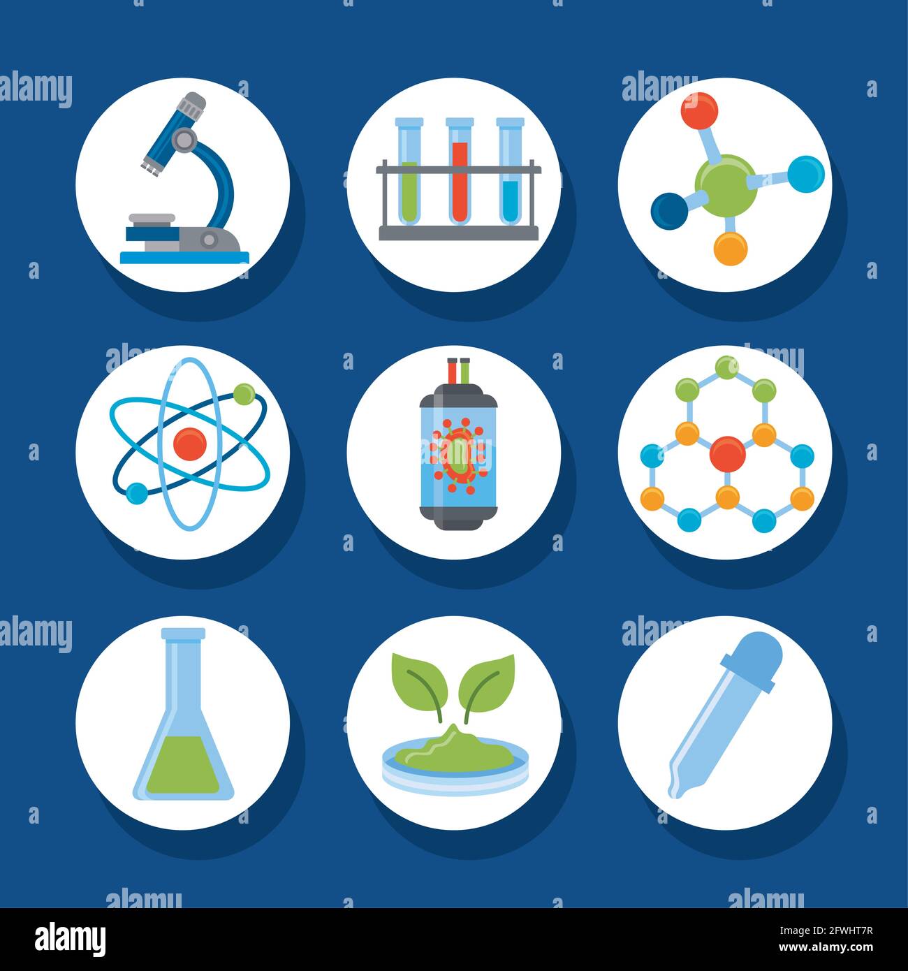 nine bio technology set icons Stock Vector Image & Art - Alamy