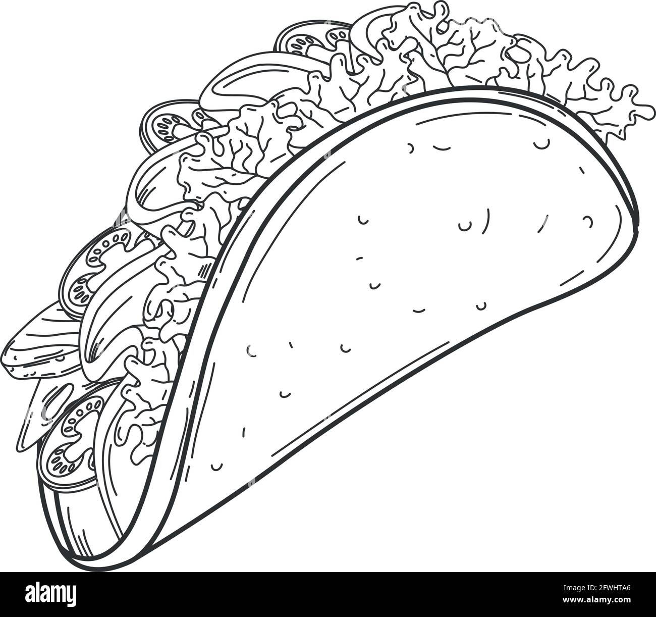 Line Drawing Food High Resolution Stock Photography and Images - Alamy