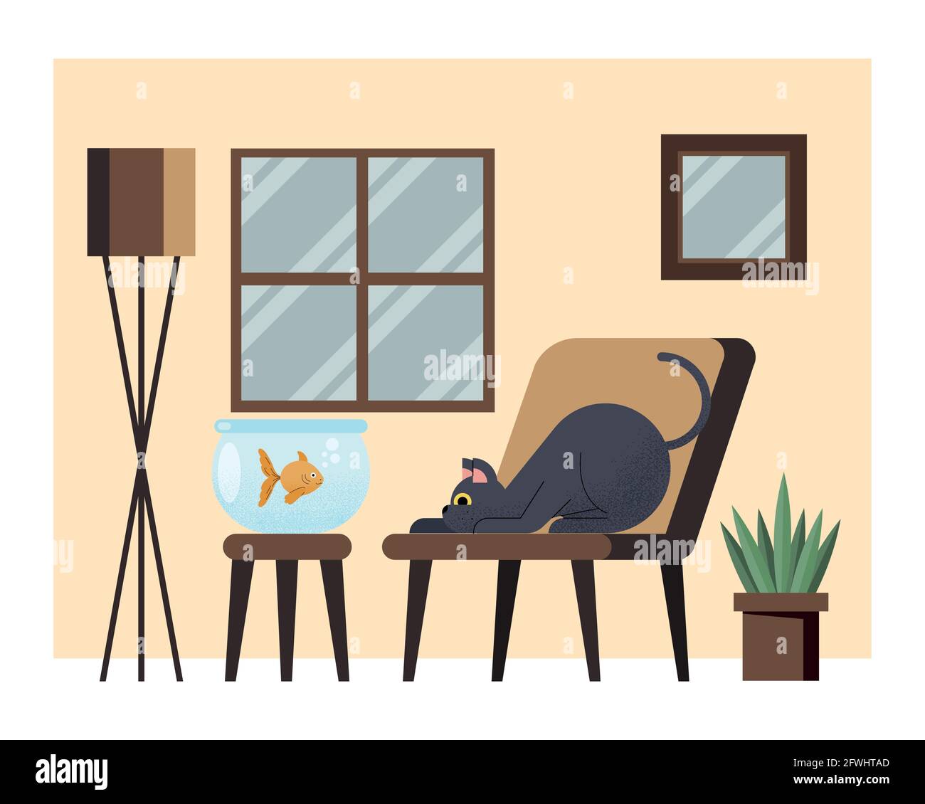 Small group of fish Stock Vector Images - Alamy