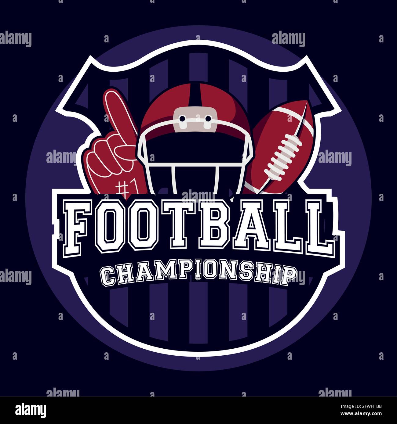 american football frame club icon Stock Vector Image & Art - Alamy