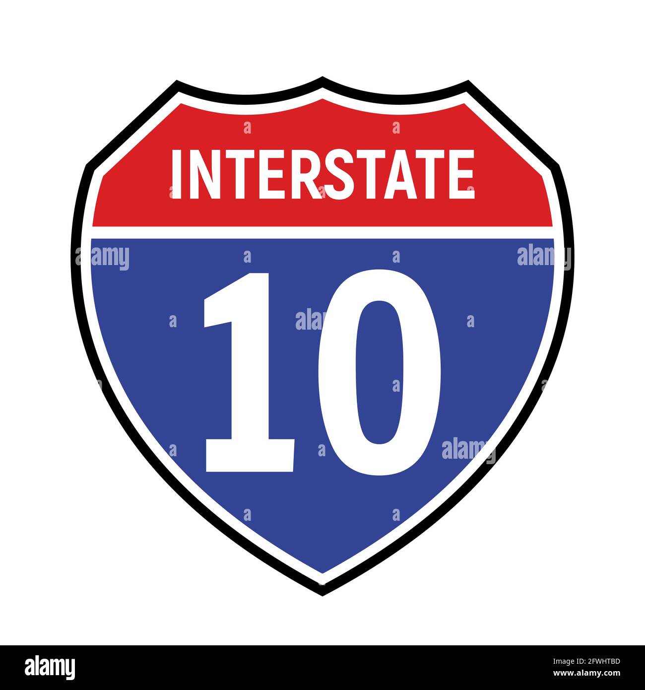 Interstate 10 california Stock Vector Images - Alamy