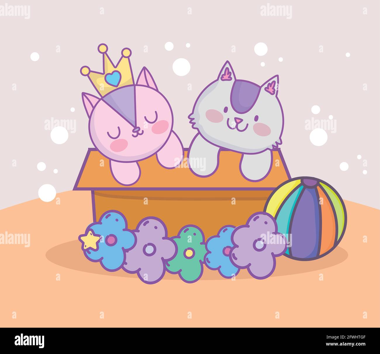 cute animals box ball Stock Vector Image & Art - Alamy