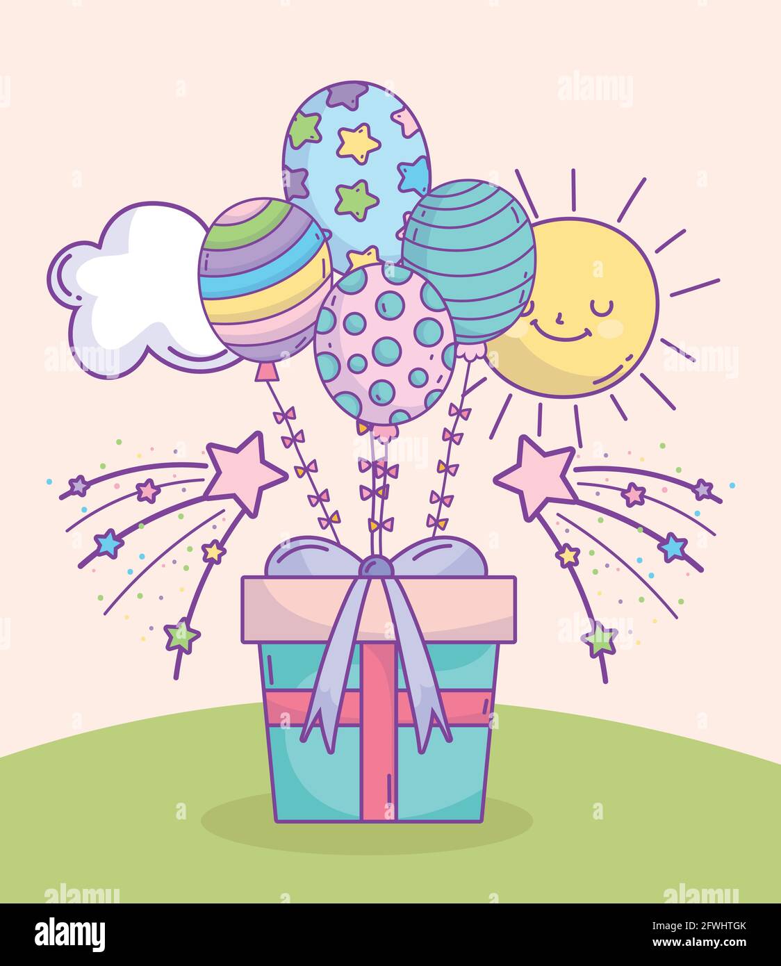 happy birthday present Stock Vector Image & Art - Alamy