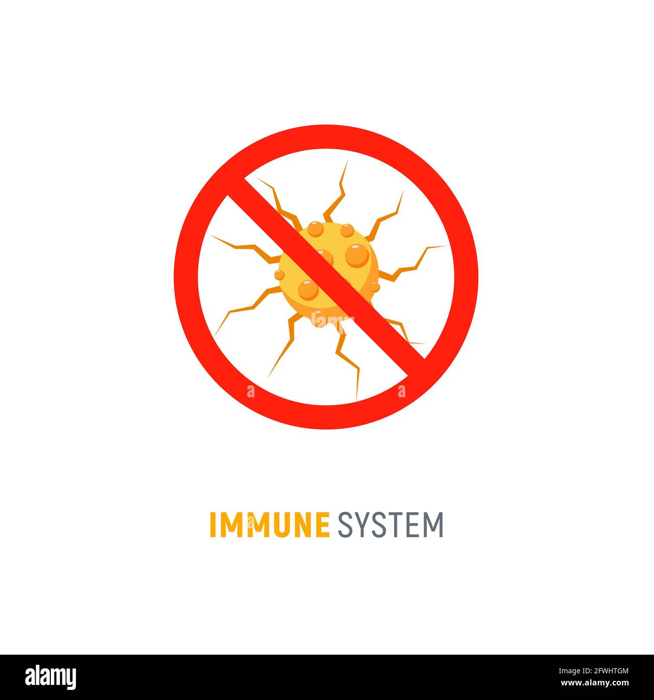 Immune bacteria system sign. Antibacterial virus sign. Immune ...