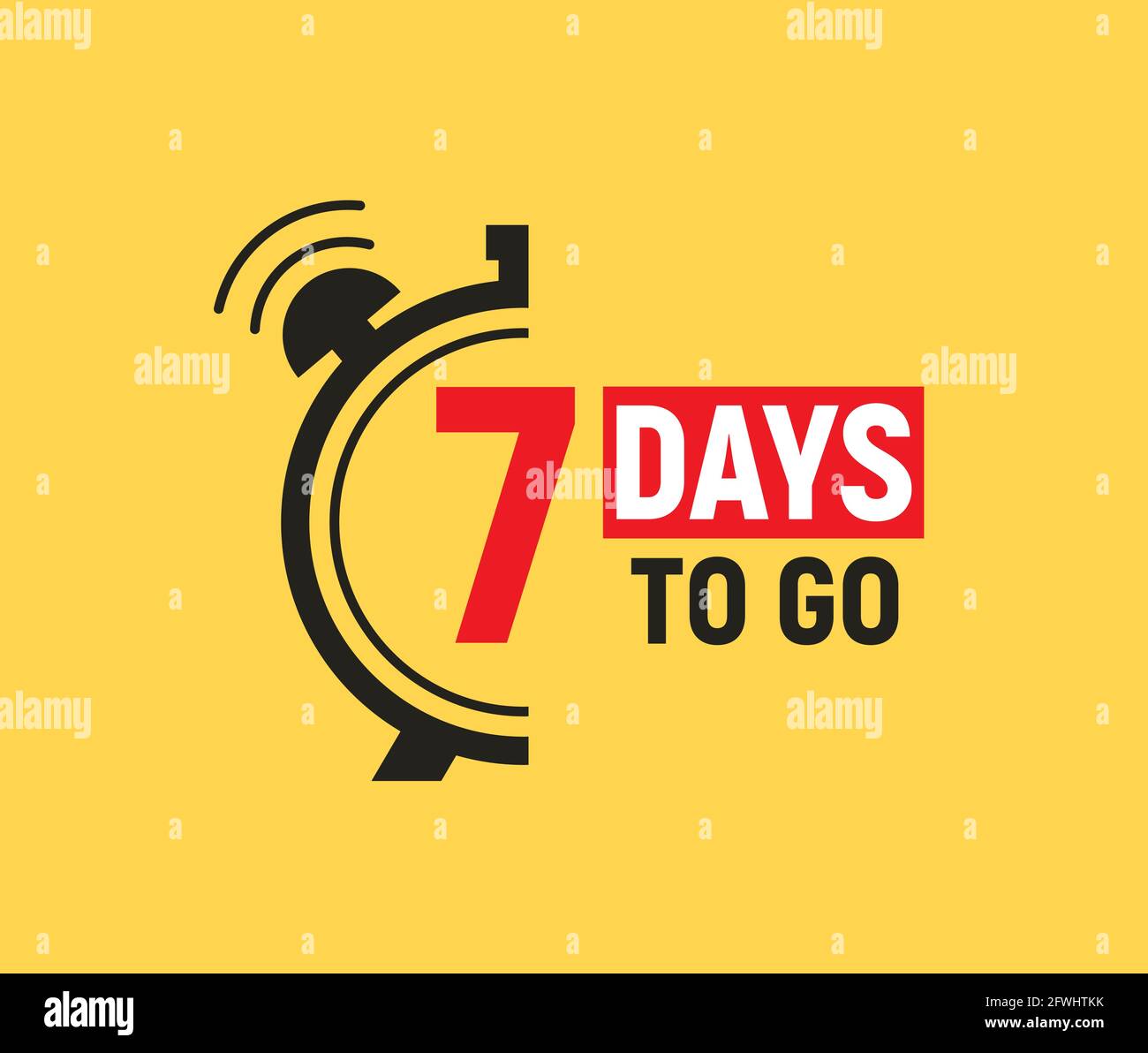 7 Days To Go Last Countdown Icon Seven Day Go Sale Price Offer Promo Deal Timer 7 Days Only