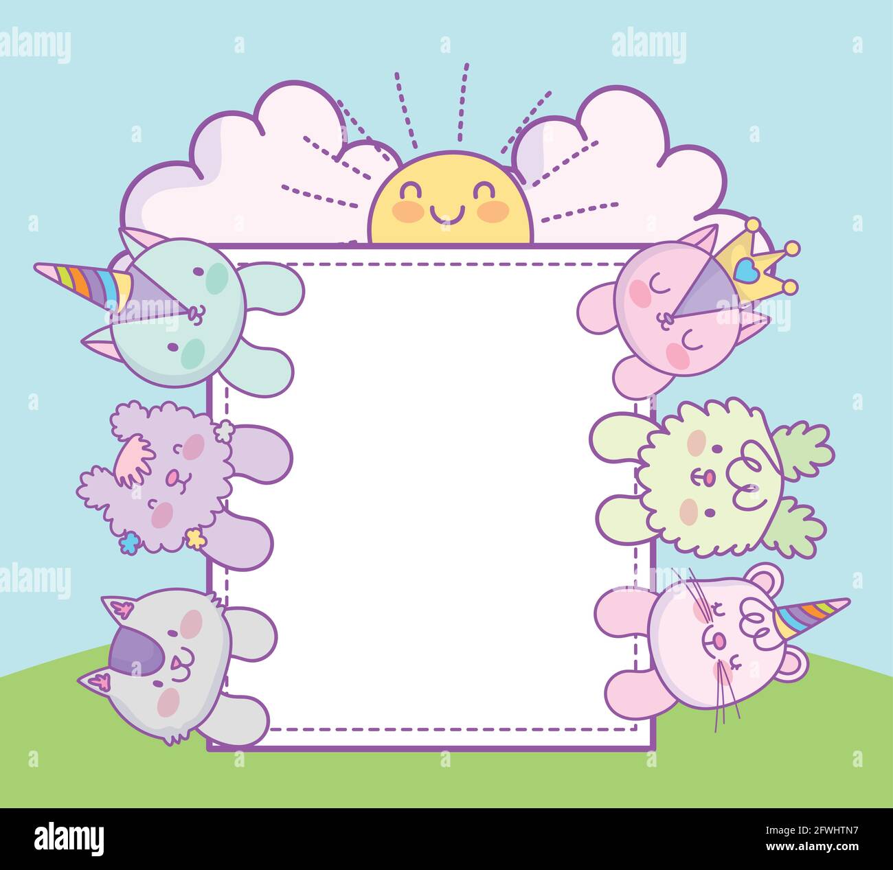 cute animals banner Stock Vector Image & Art - Alamy