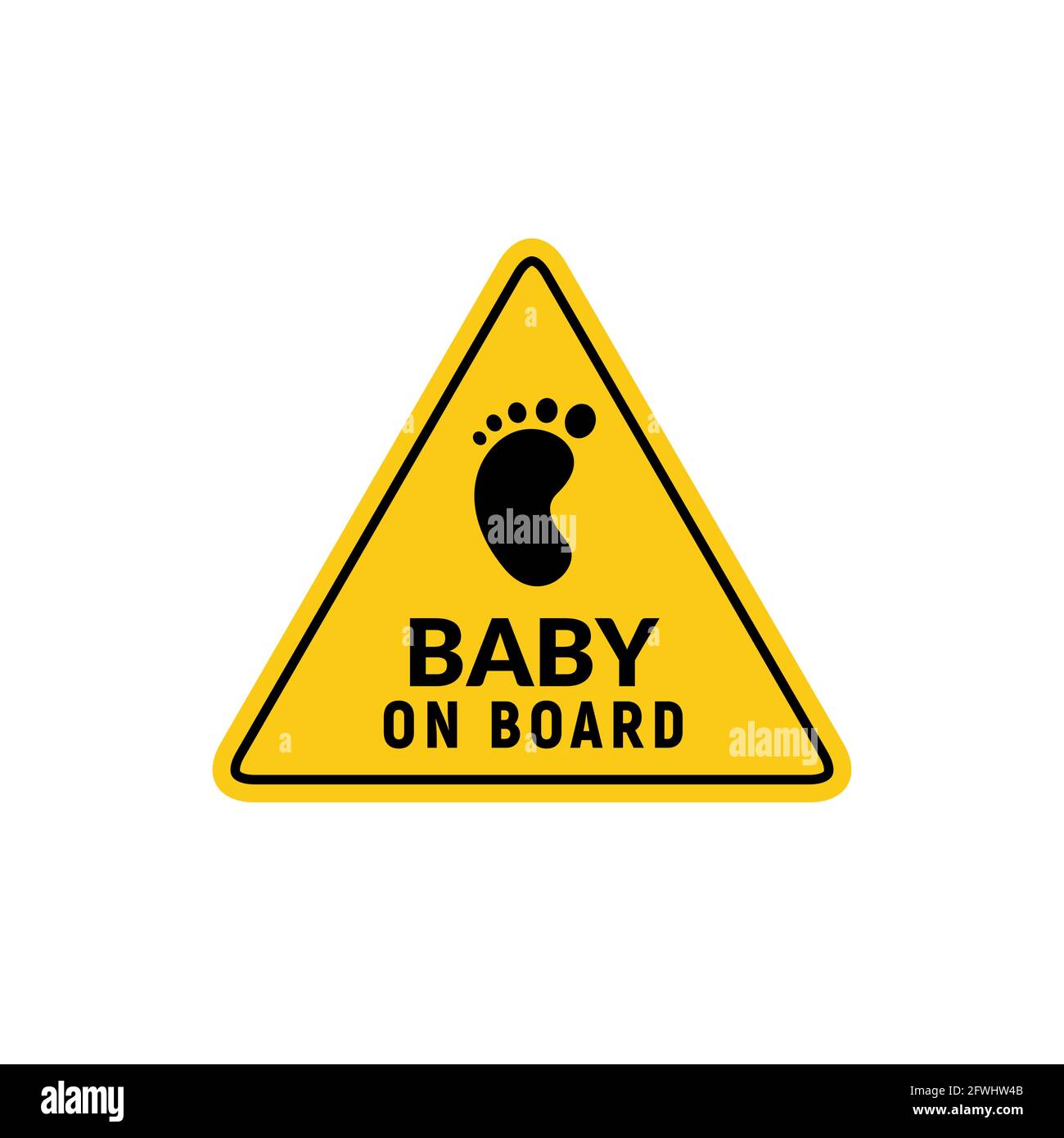 Baby on board sign icon. Child safety sticker warning emblem. Baby ...