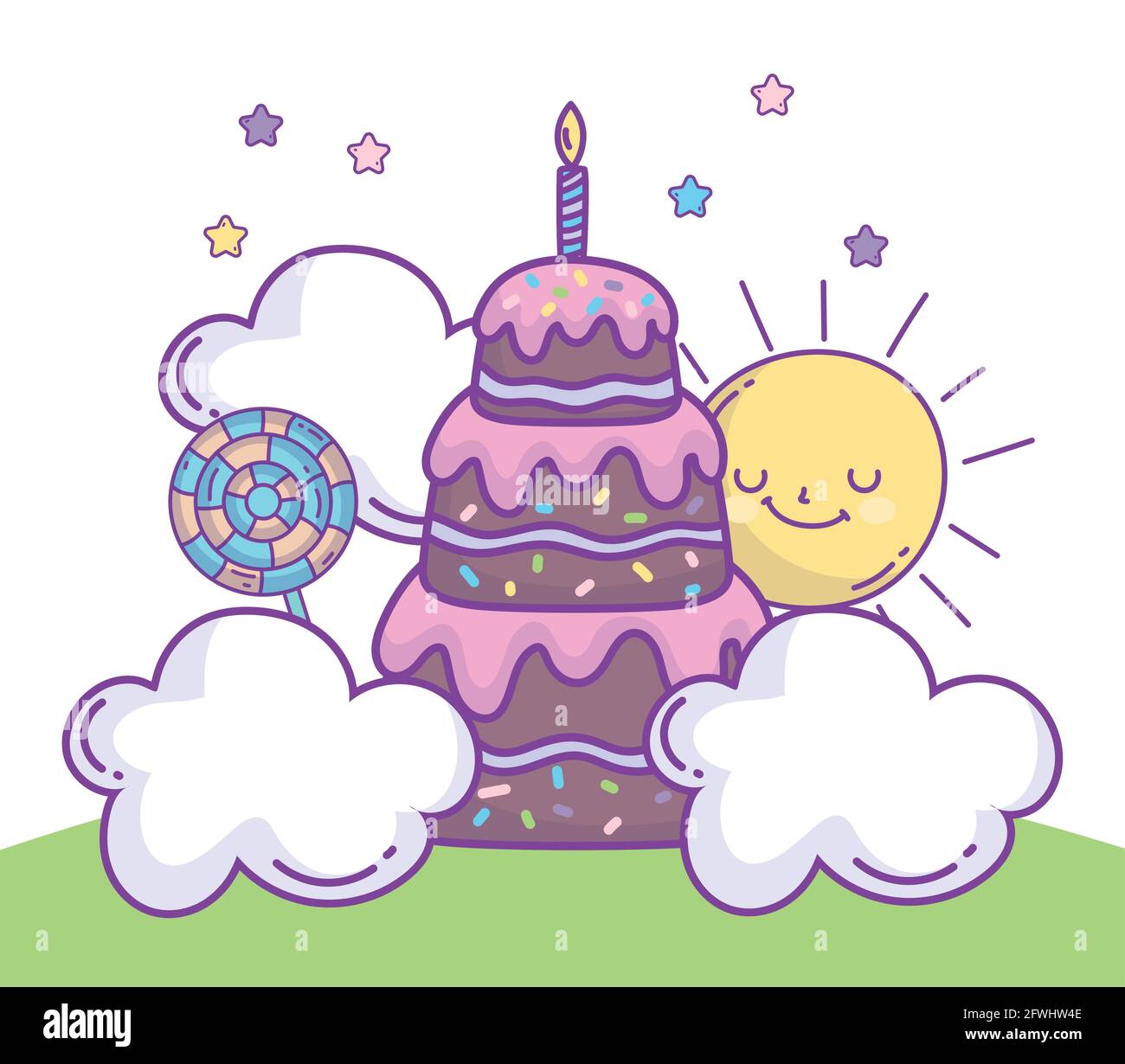 happy birthday cartoon Stock Vector Image & Art - Alamy