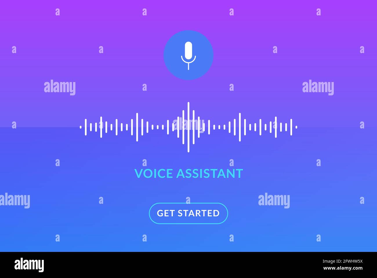 Voice assistant soundwave illustration. AI assistant conversation sound ...