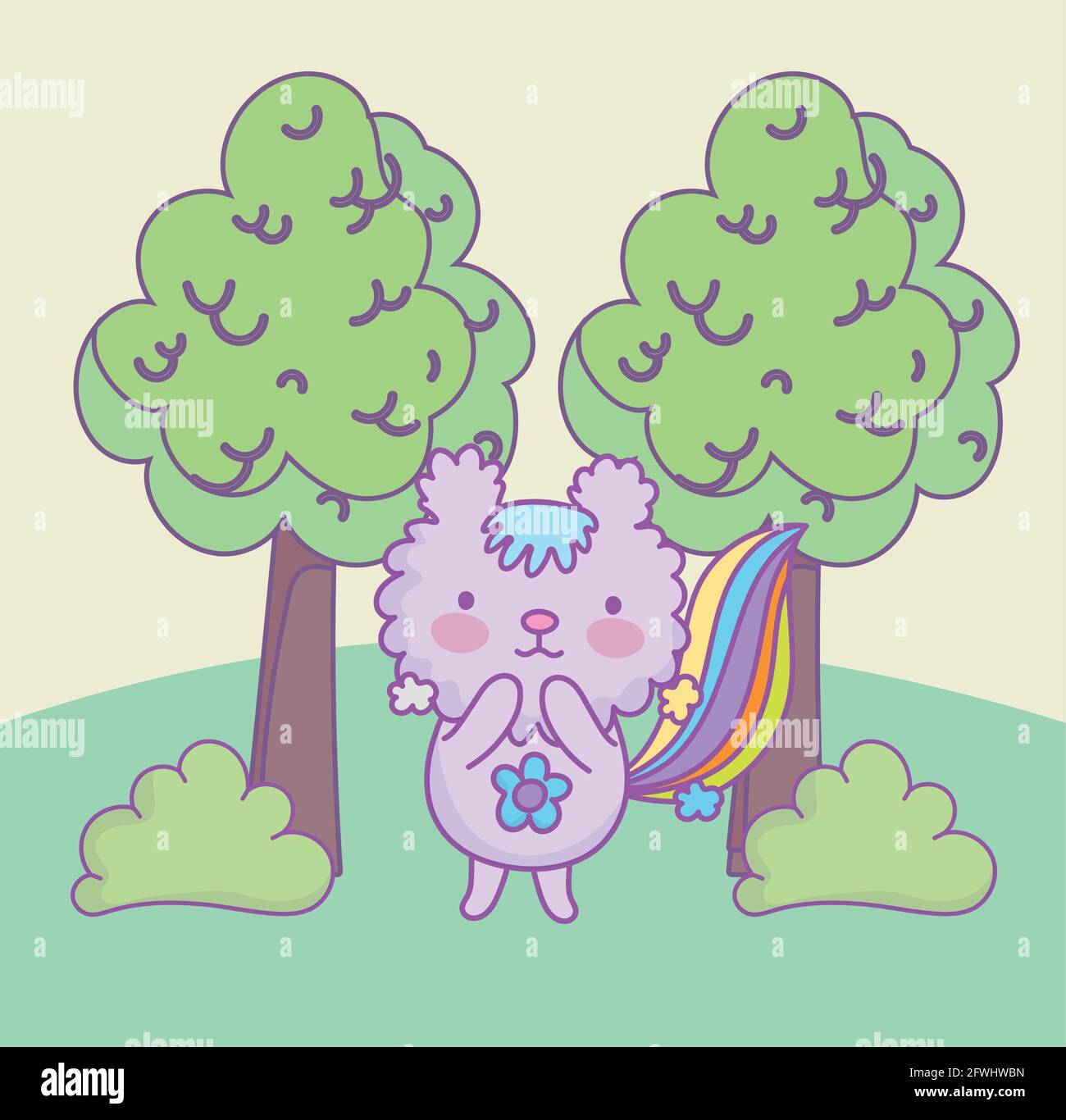 cute animal forest Stock Vector Image & Art - Alamy