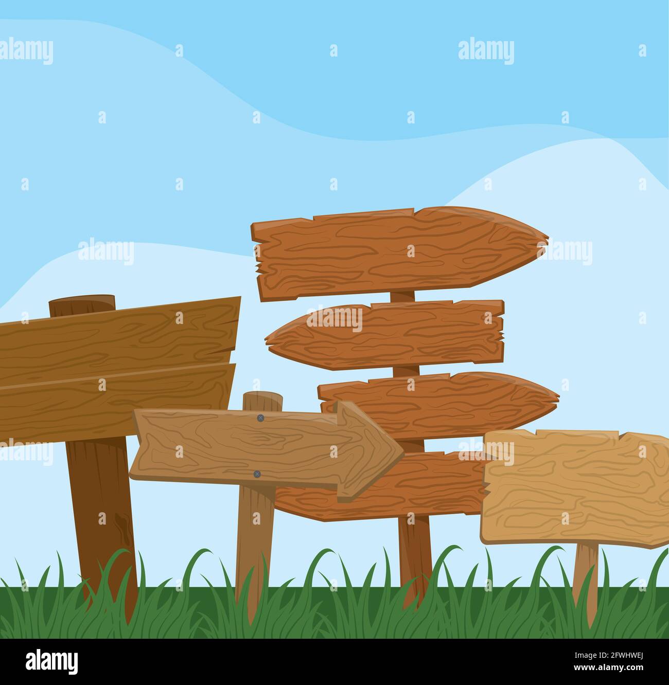 wood sign post Stock Vector Image & Art - Alamy