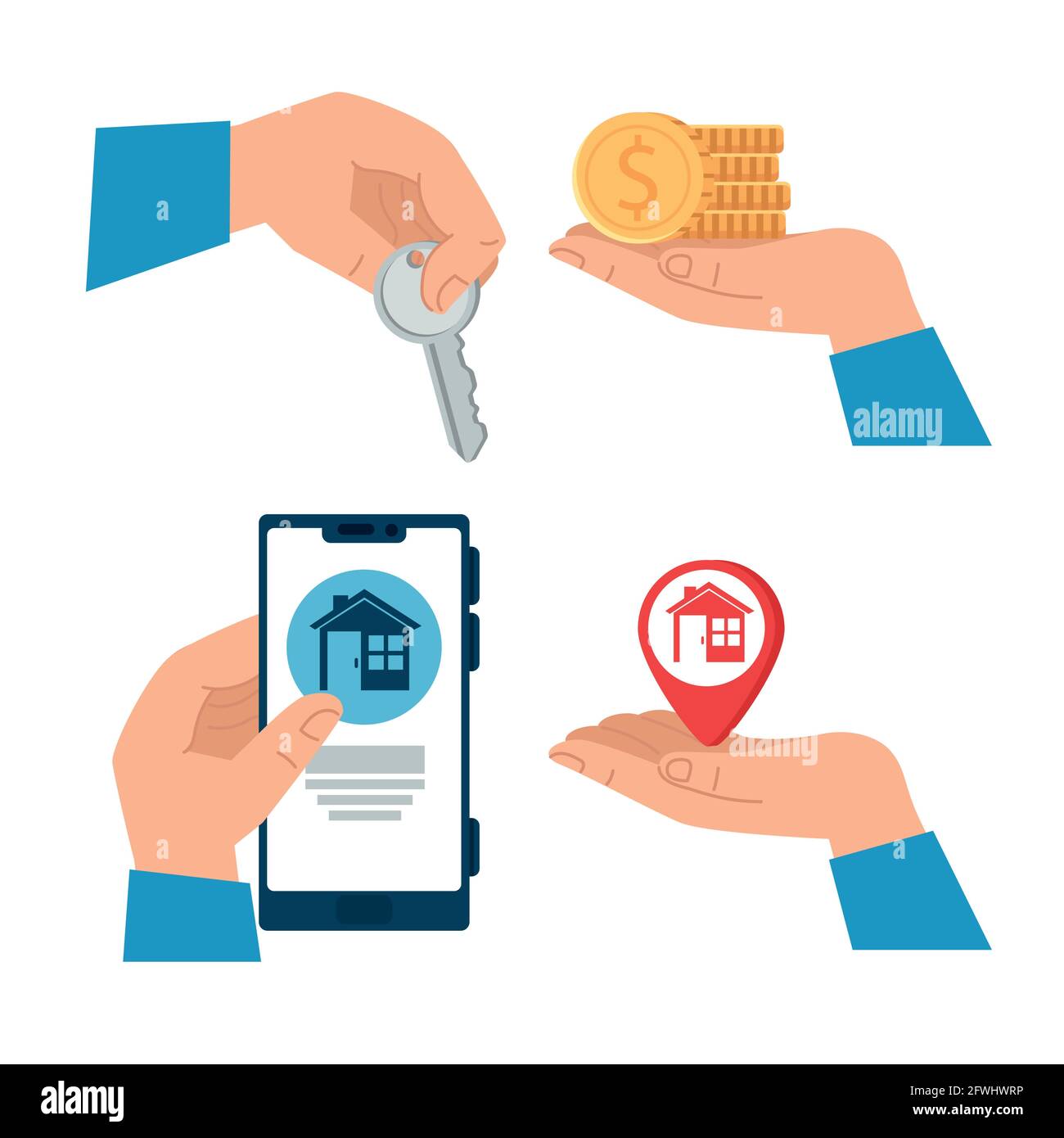 real estate symbol set Stock Vector Image & Art - Alamy