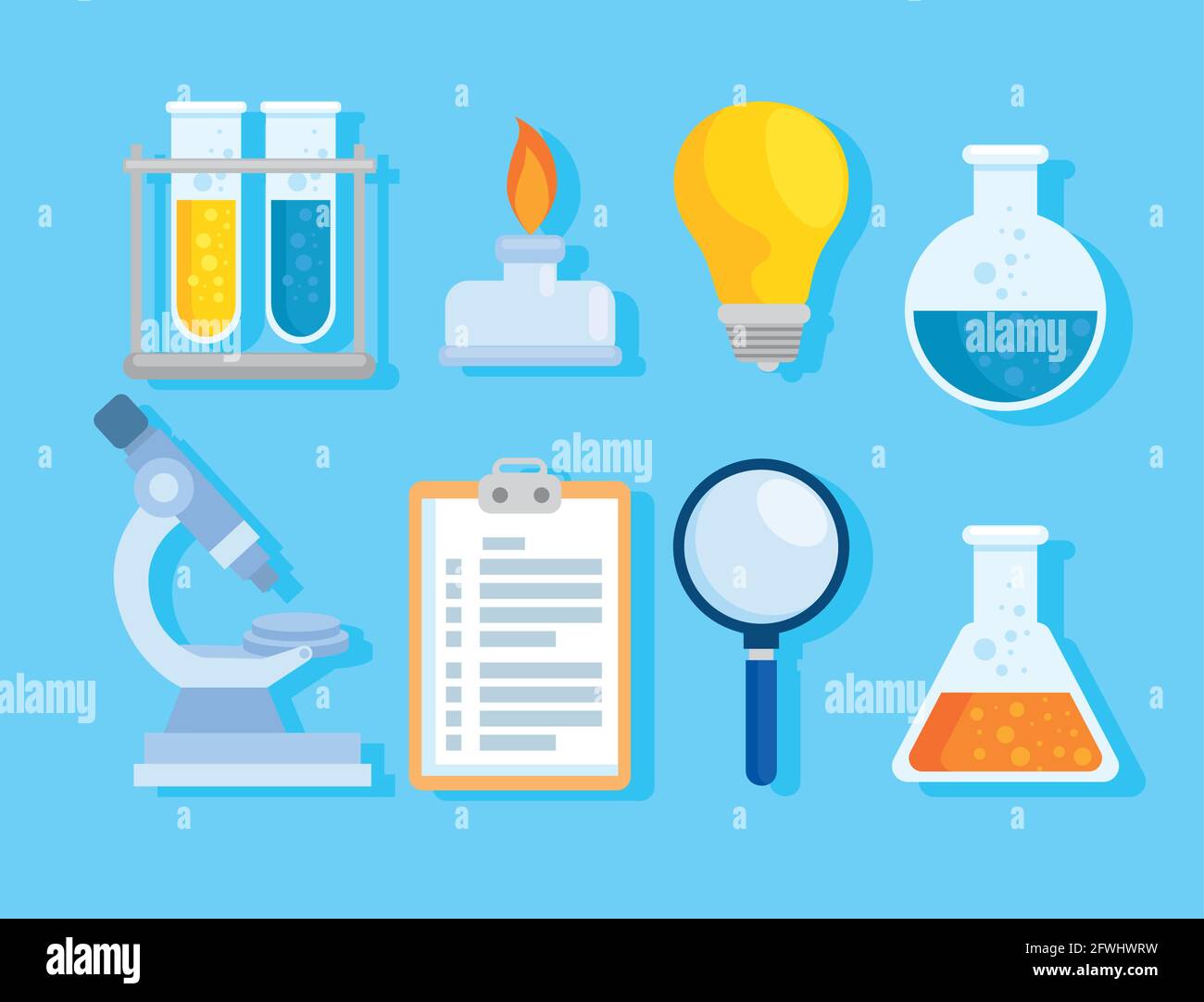 Laboratory equipment icon set Stock Vector Image & Art - Alamy
