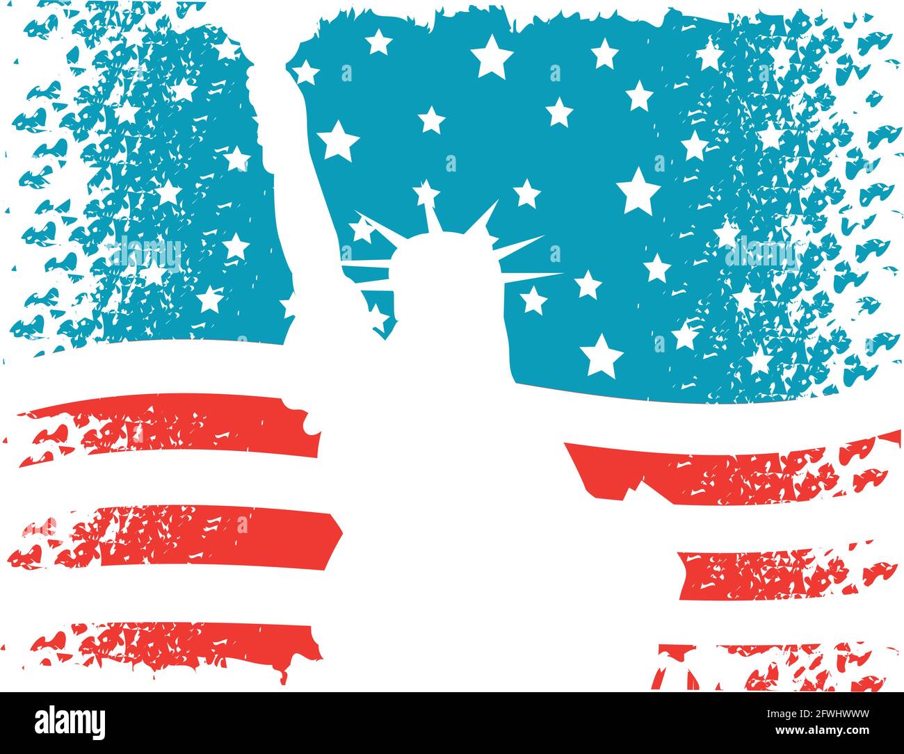 statue of liberty flag Stock Vector Image & Art - Alamy
