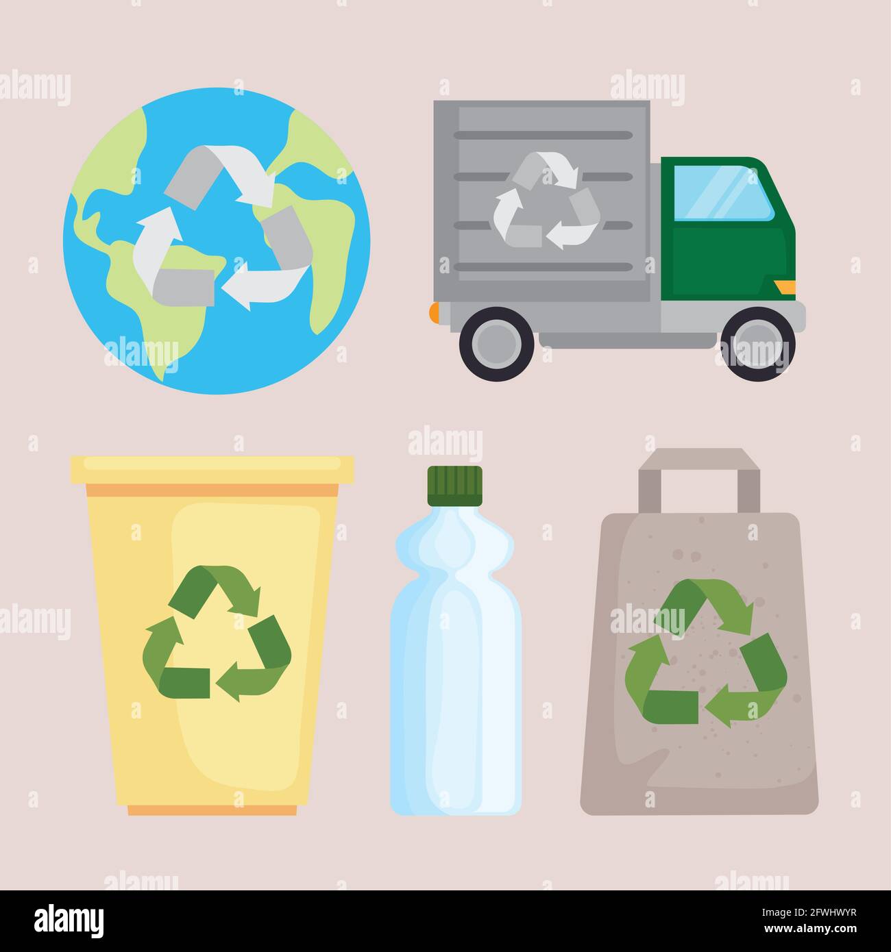 Recycle icon set Stock Vector Image & Art - Alamy