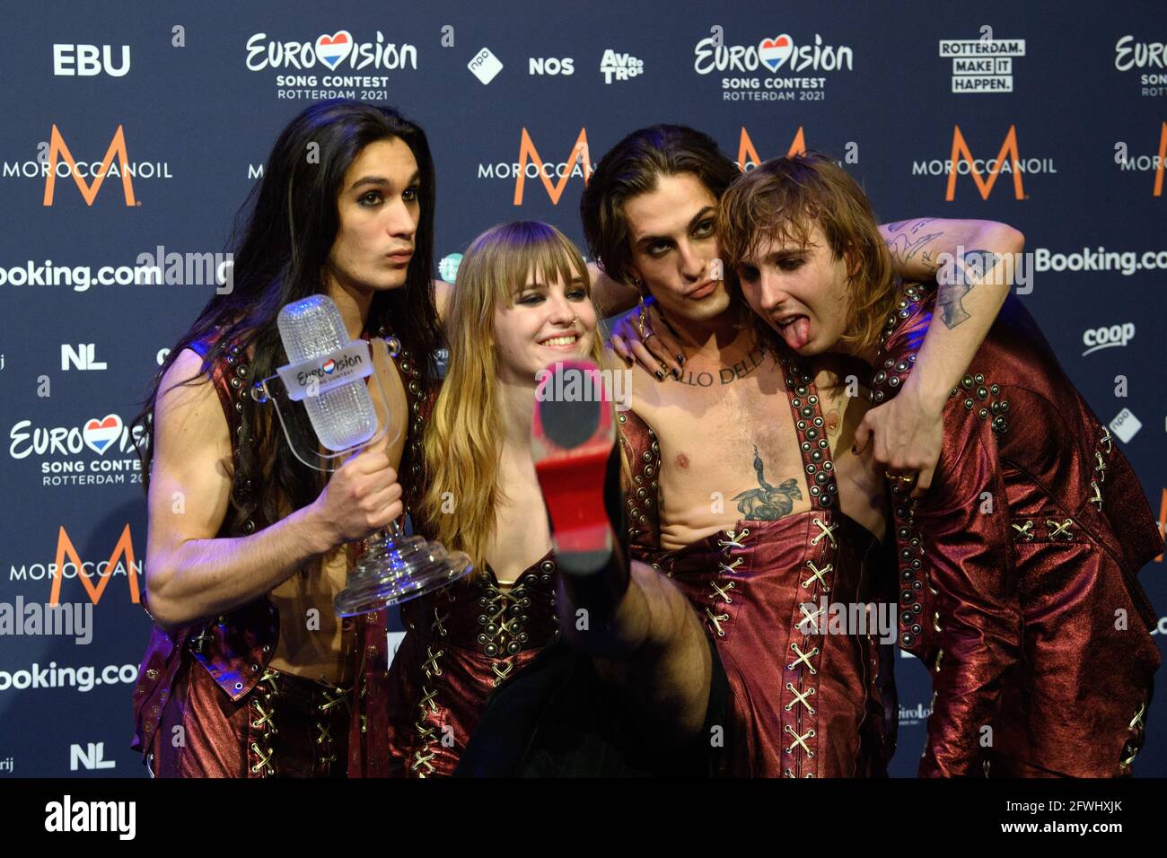 Rotterdam, Netherlands. 23rd May, 2021. Guitarist Ethan (l-r), bassist ...