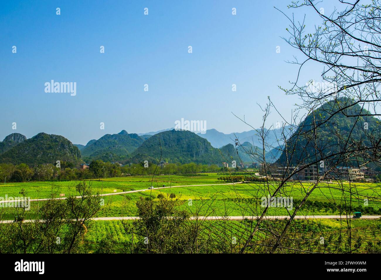 Countryside scenery in spring Stock Photo - Alamy